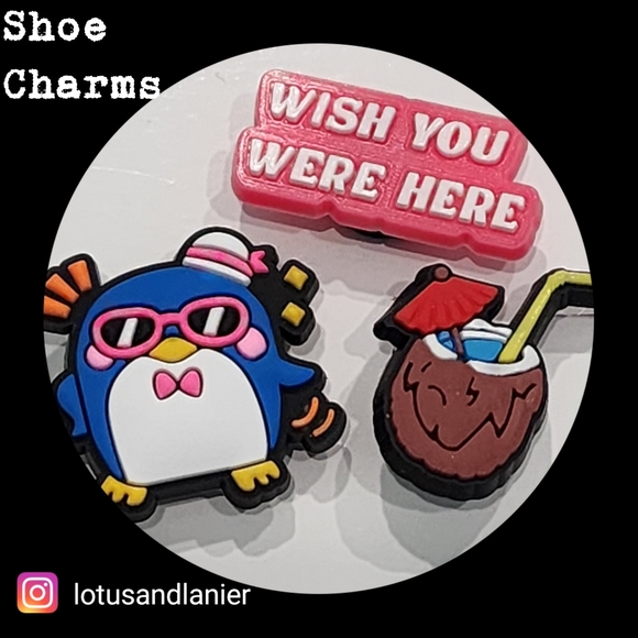 CROCS | Jewelry | Crocs Tuxedo Sam Vacation Charms Set Of 3 | Poshmark